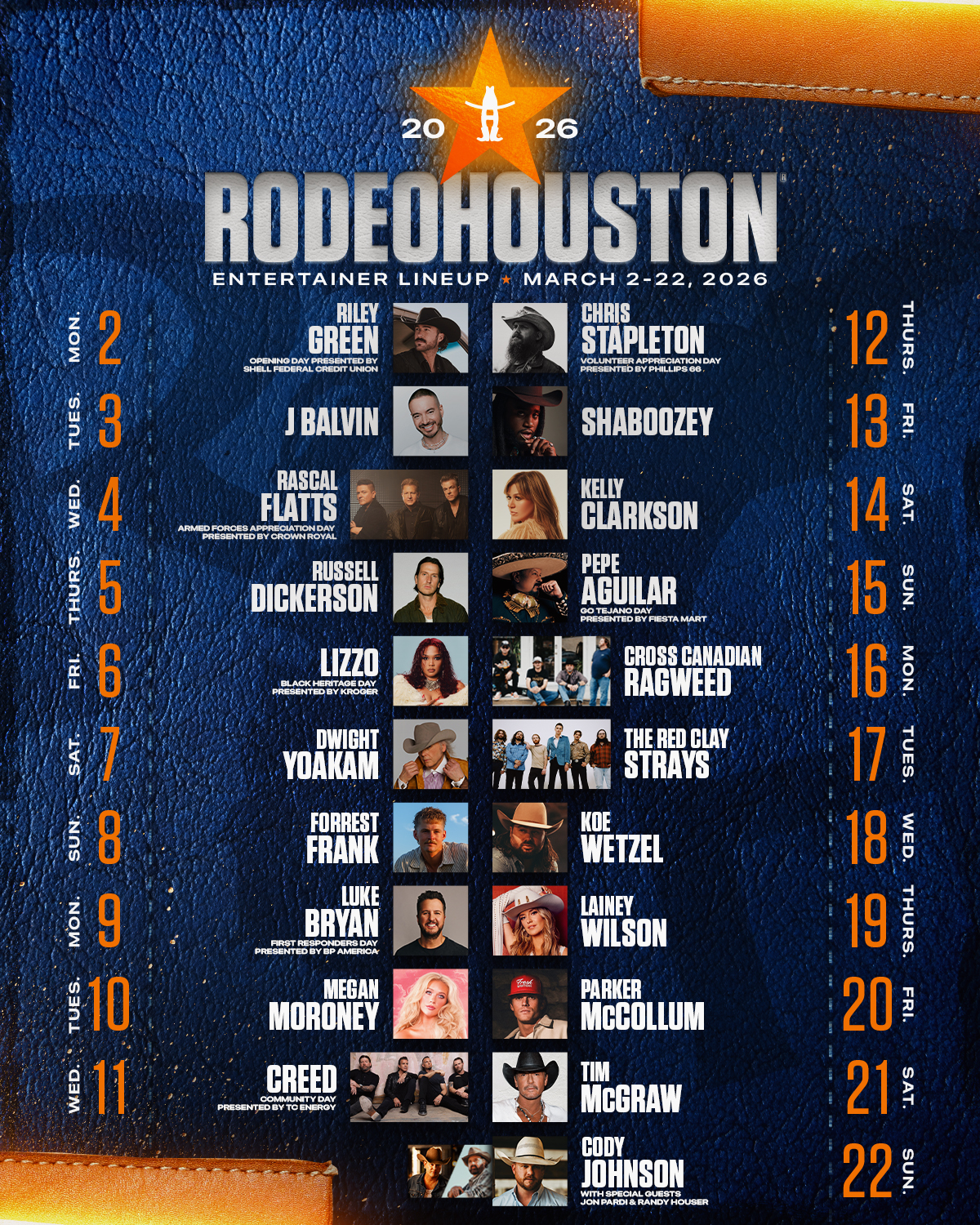 It's a Massive Lineup for the 2026 Houston Livestock Show & Rodeo ...